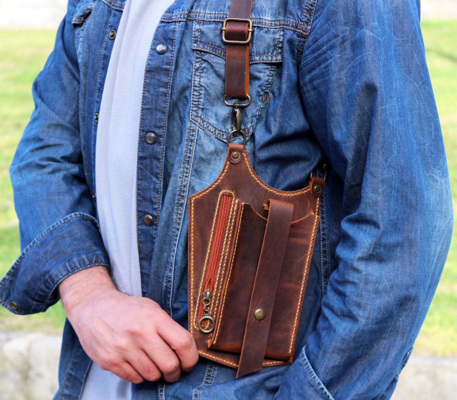 Wearable Leather Bag, Holster Vest Bag - Etsy