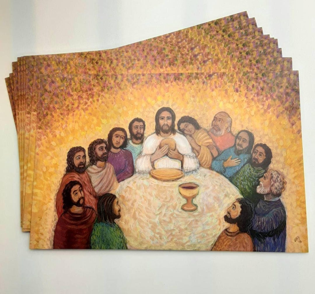 Last Supper of Jesus Postcards Set of 3 or 10 or 100 - Etsy
