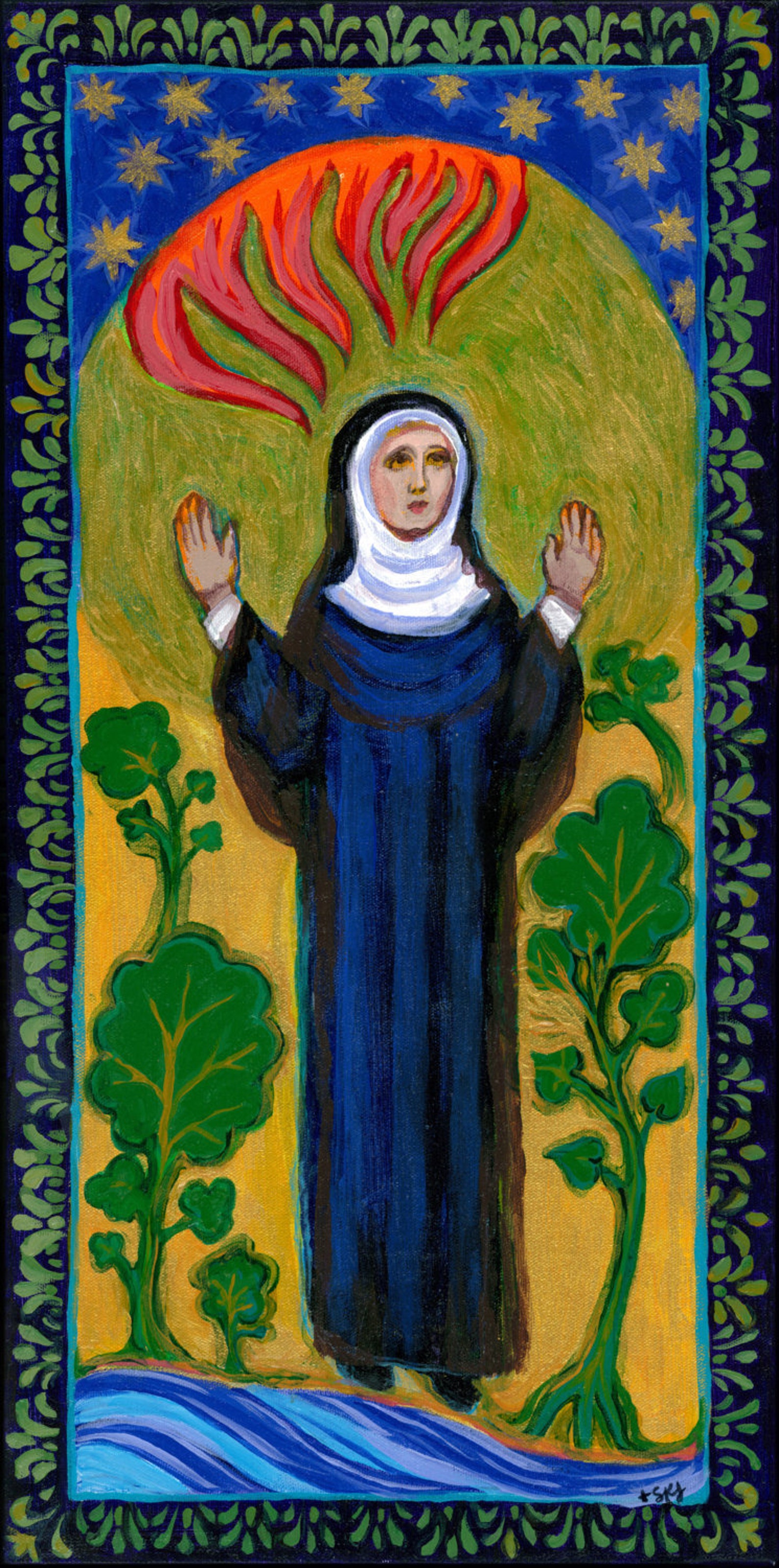 Saint Hildegard Von Bingen Giclee Print on Canvas - Etsy
