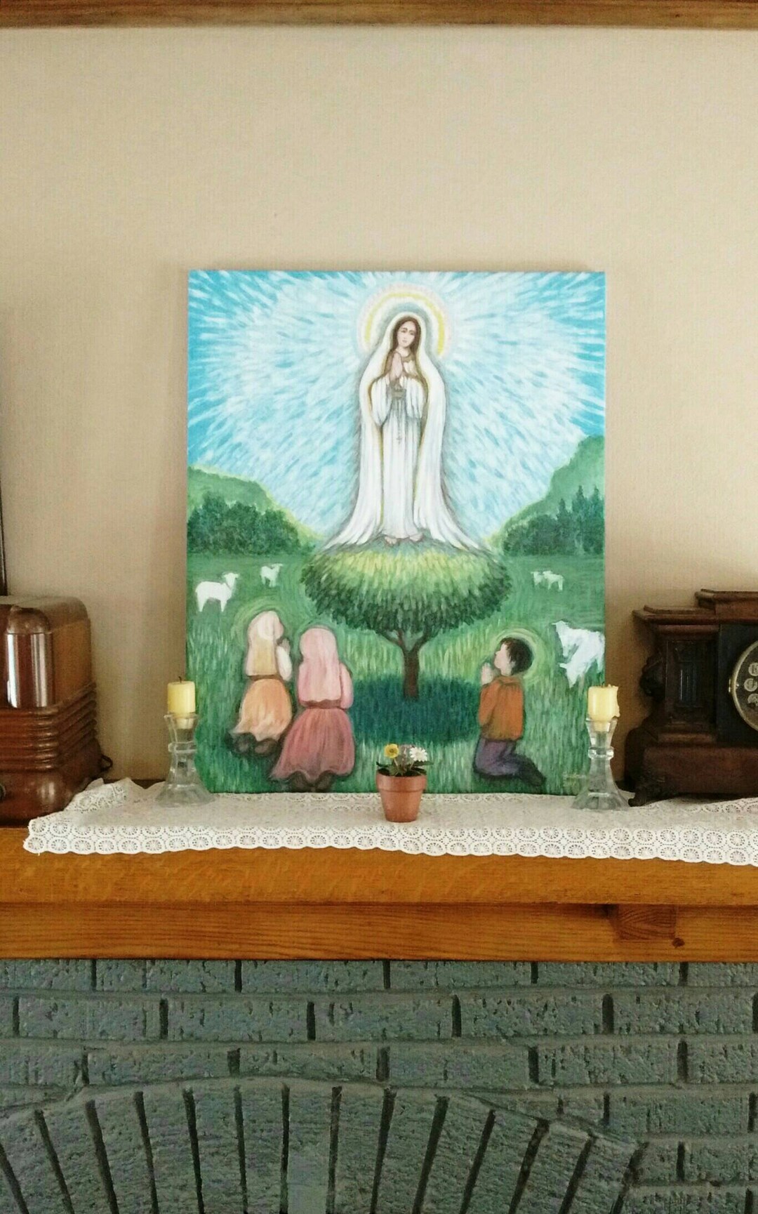Our Lady of Fatima Original Painting on Canvas - Etsy