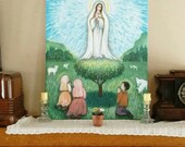 Our Lady of Fatima Original Painting on Canvas - Etsy
