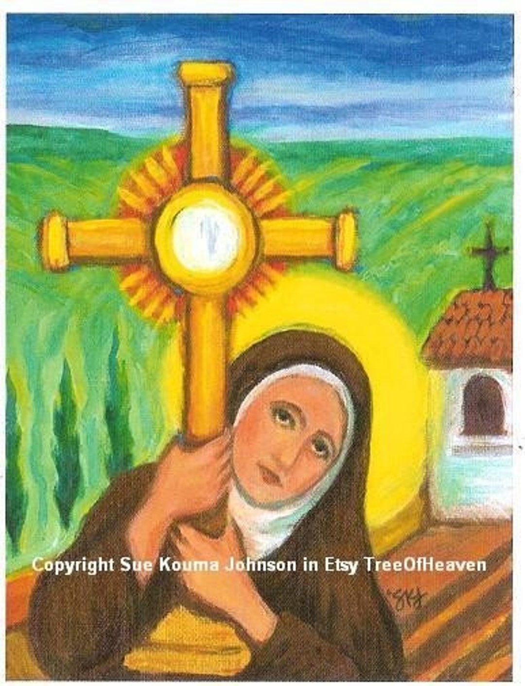 Saint Clare of Assisi Art Print - Etsy