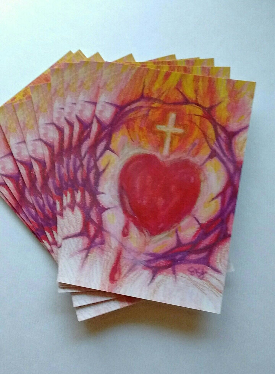 Sacred Heart of Jesus Postcards Set of 3 or 10 or 100 - Etsy