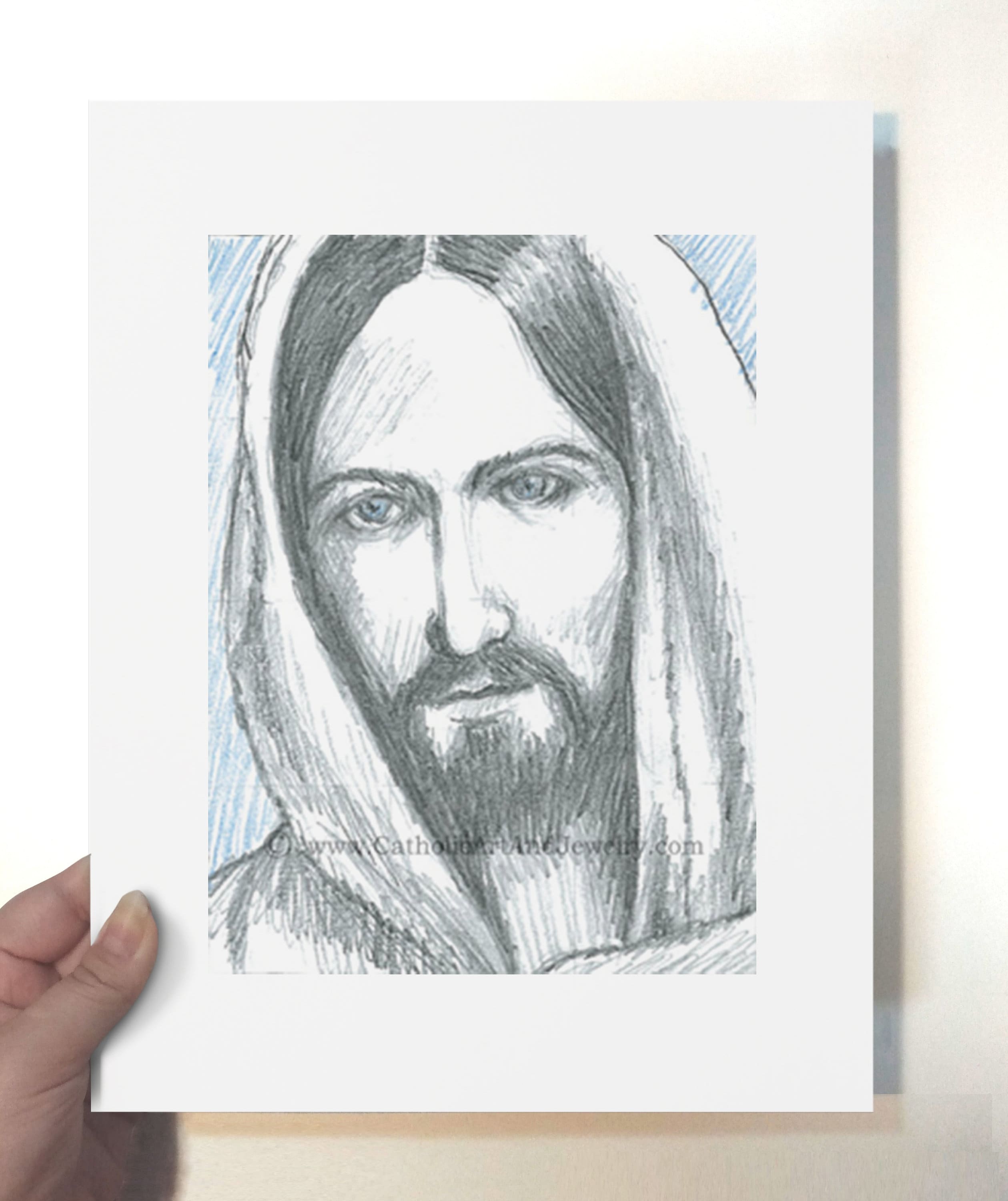 Jesus of Nazareth Pencil Drawing Print - Etsy
