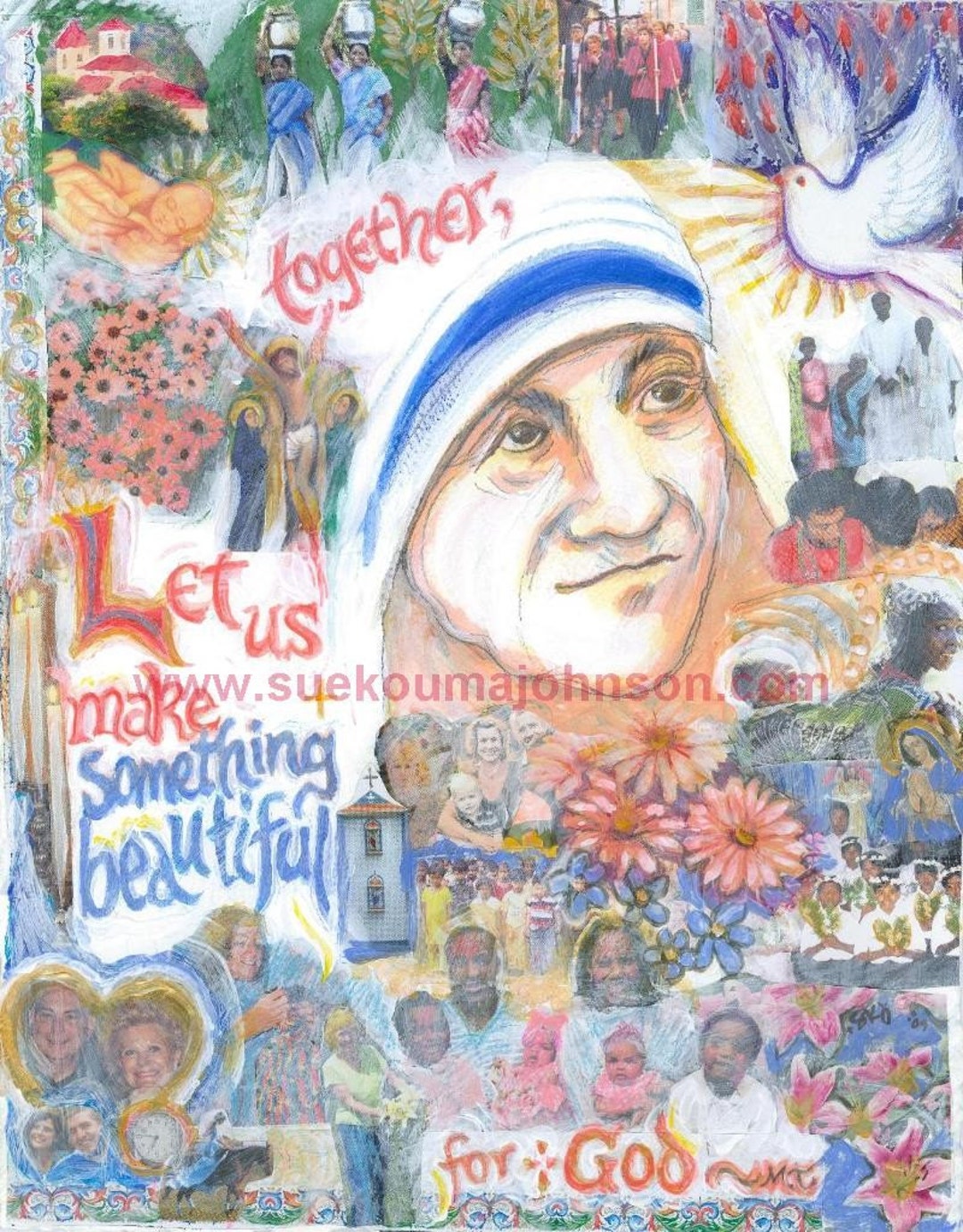 Mother Teresa Collage Print - Etsy