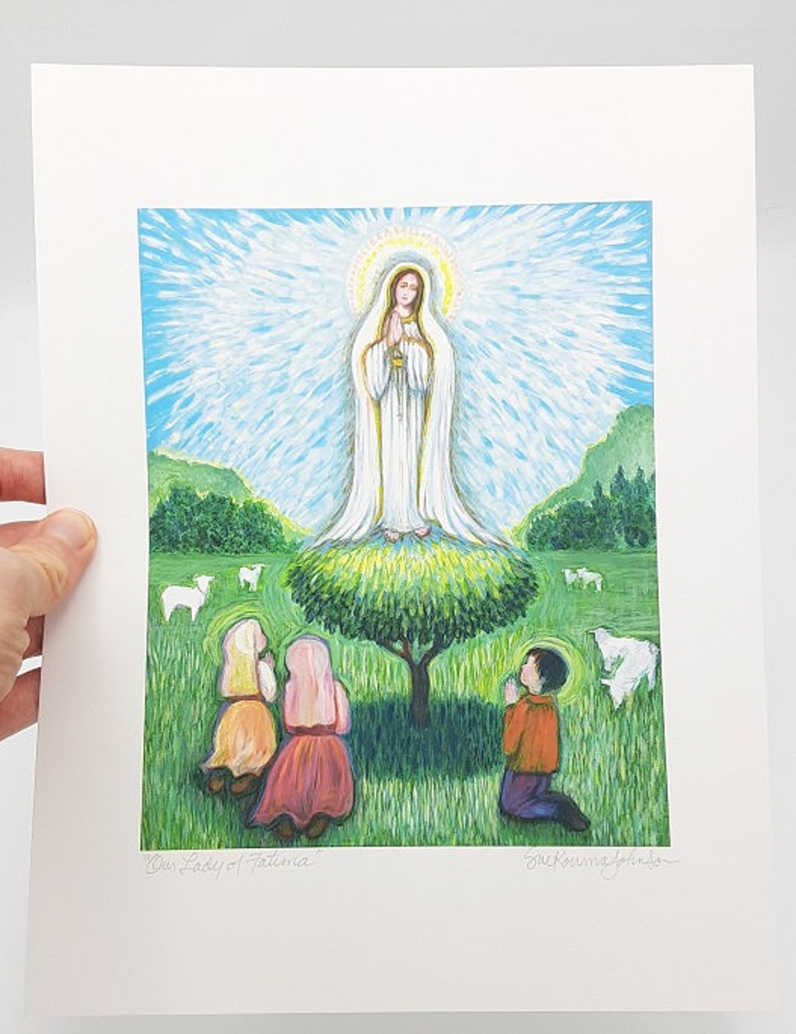 Our Lady of Fatima Catholic Art Print - Etsy