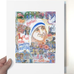 Mother Teresa Collage Print - Etsy