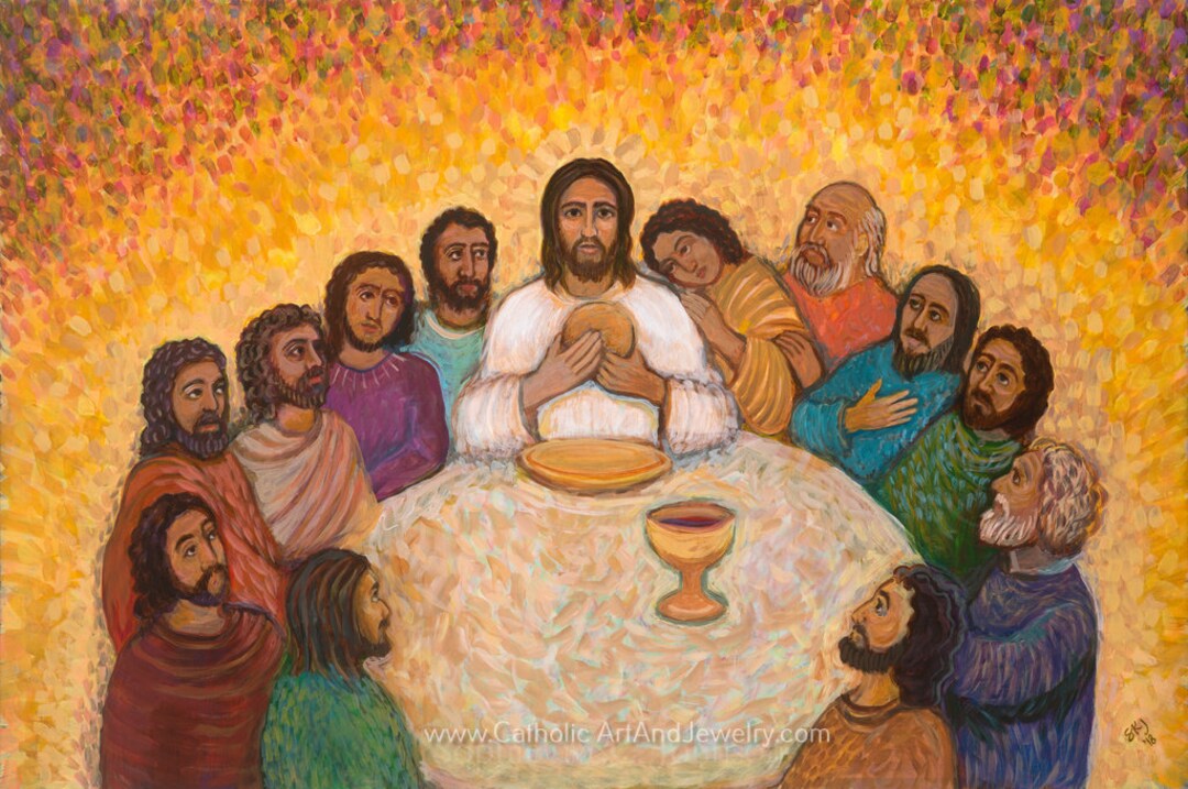 The Last Supper Painting on Canvas - Etsy