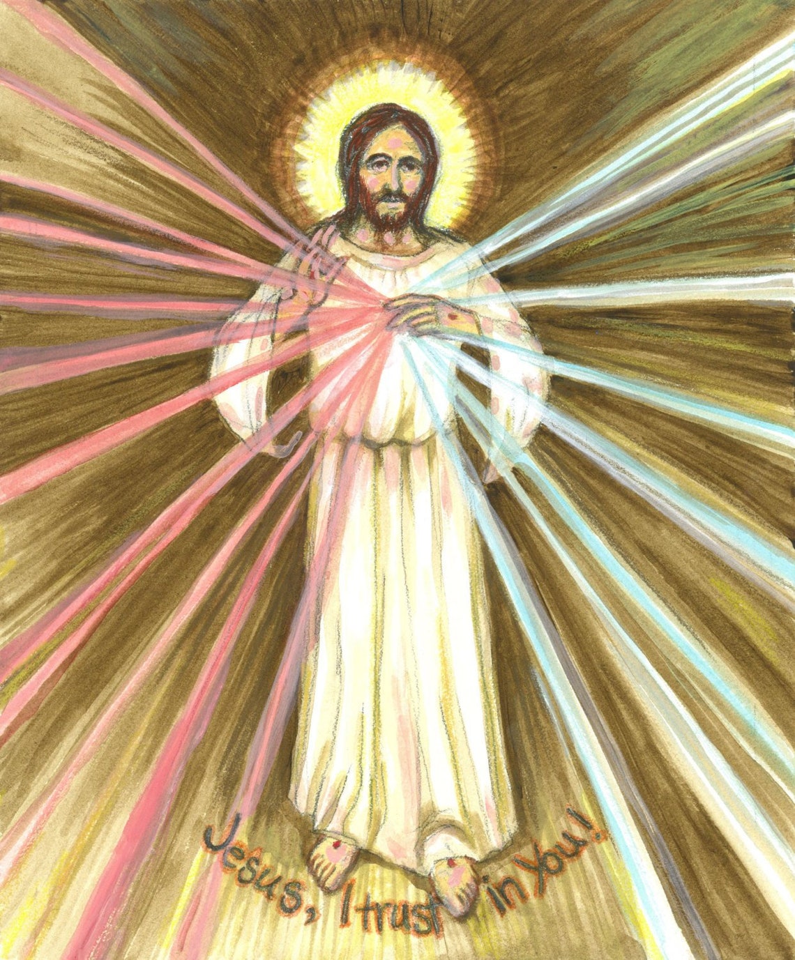 Divine Mercy Art Print - Etsy