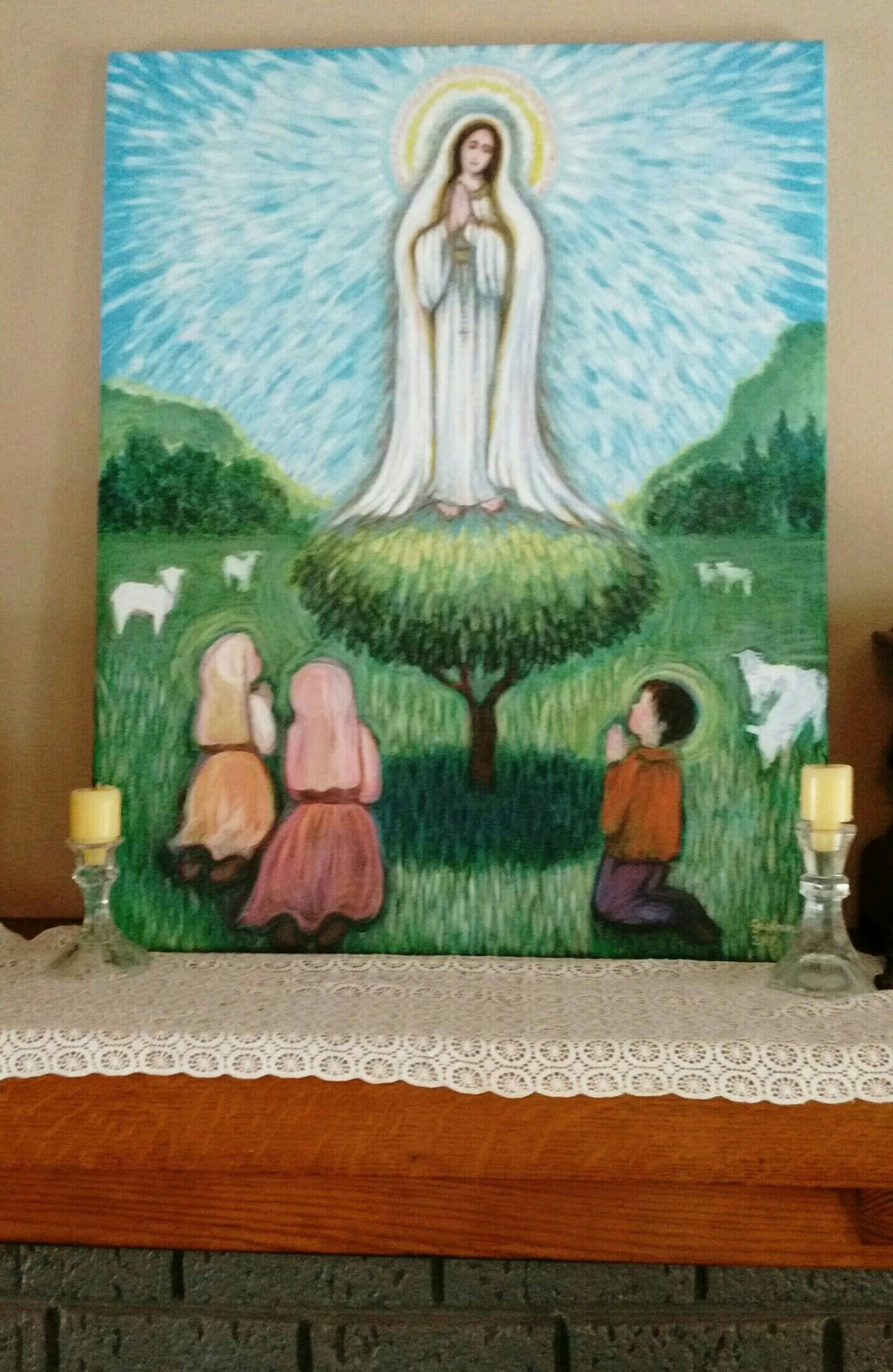 Our Lady of Fatima Printed on Canvas - Etsy