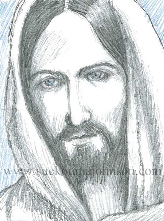 Jesus of Nazareth Pencil Drawing Print - Etsy