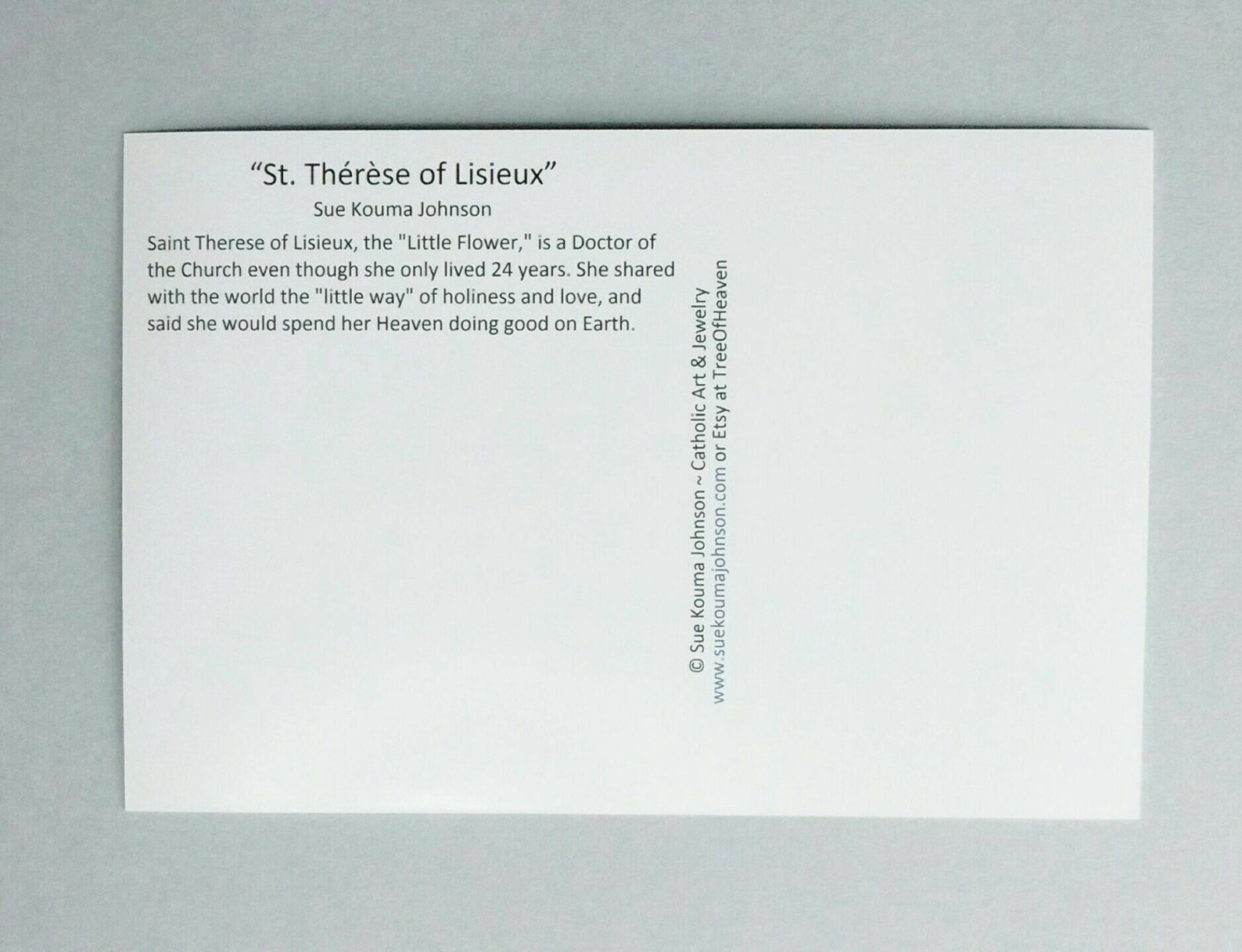Saint Therese of the Little Way 3 or 10 or 100 Postcards - Etsy