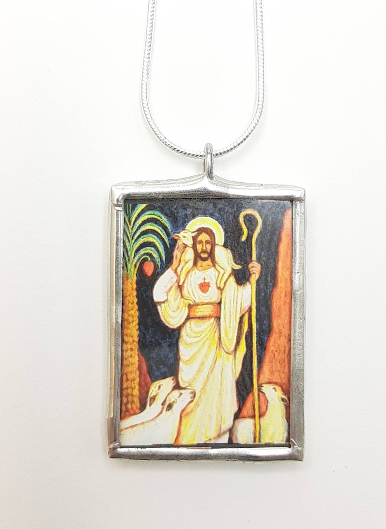 Sacred Heart of Jesus the Good Shepherd Pendant Medal - Etsy