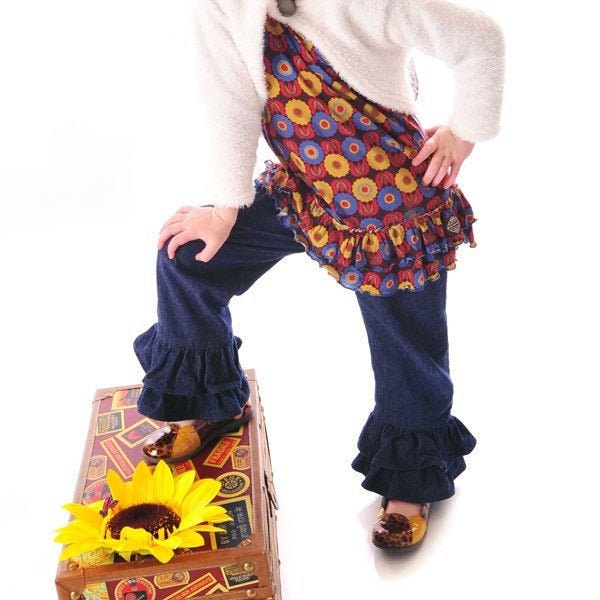 Double Ruffle Capri - Etsy