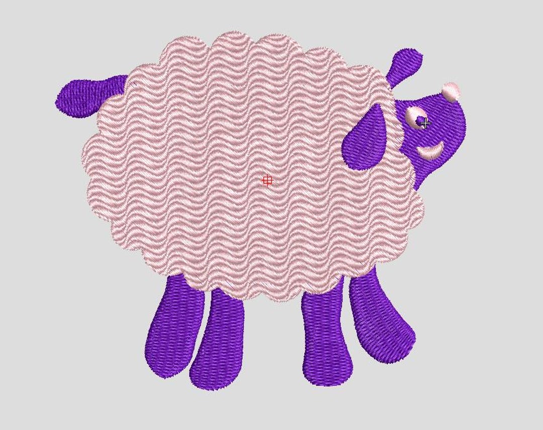Sheep Embroidery Machine File, Digital Animal Embroidery File ...