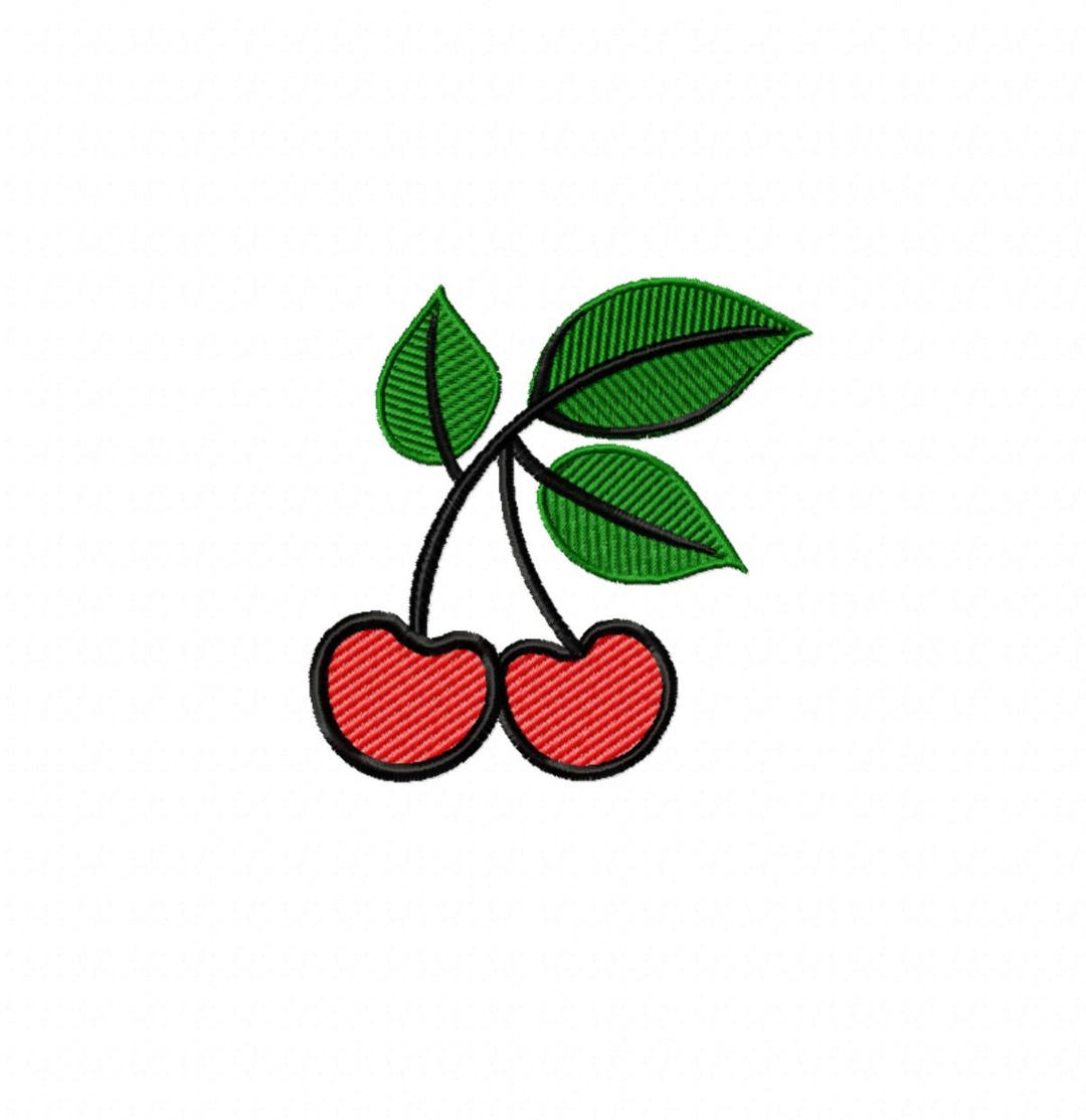 Cherry Machine Embroidery, Fruit Embroidery Pattern, Kitchen Embroidery ...