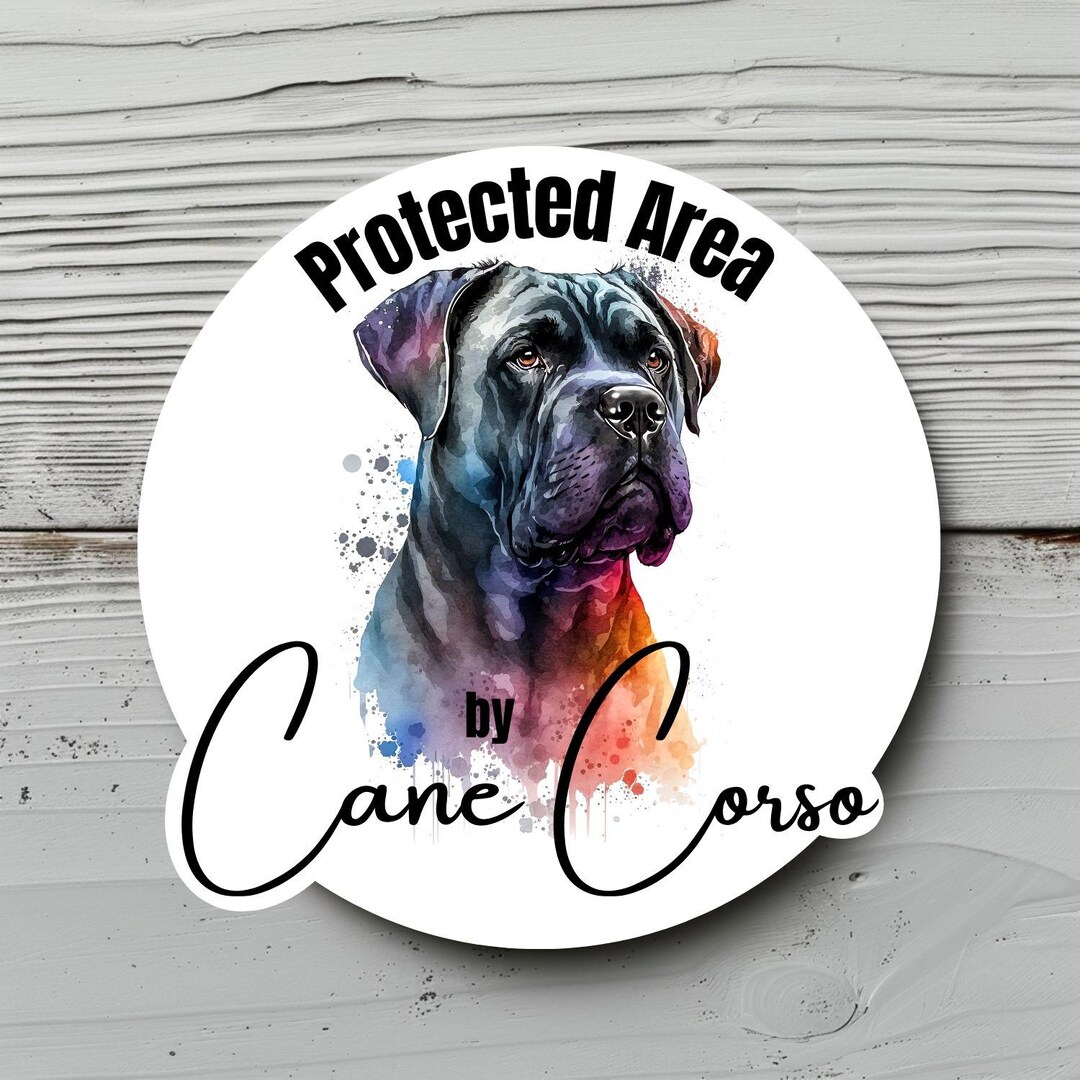 Sticker Cane Corso protected Area - Etsy
