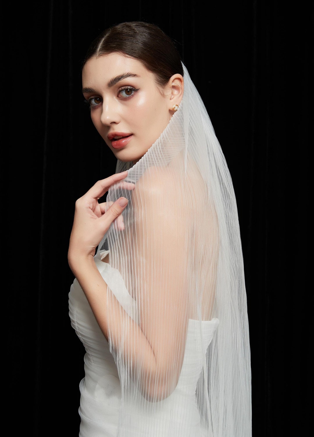 Pleated Veil | Pleated Bridal Veil | Accordian Veil | Pleated Veil in ...