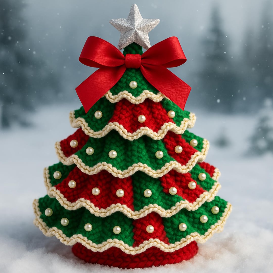 Ruffled Christmas Tree Crochet Pattern PDF – Layered Holiday Tree With ...