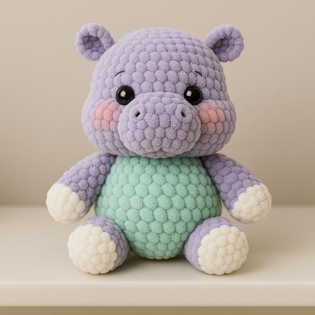 Hippo Crochet Pattern, Hippo Amigurumi Pattern, Hippopotamus Pattern ...