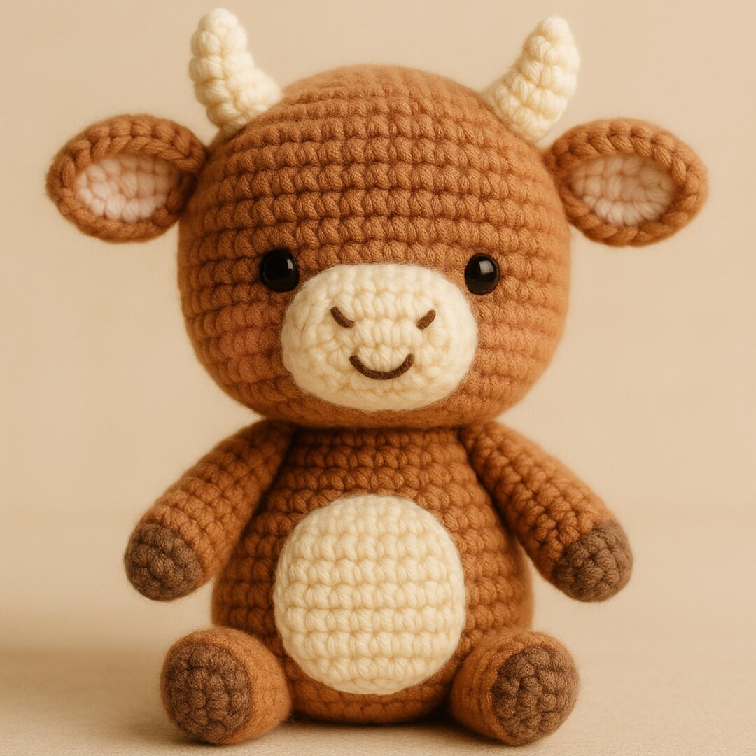 Bull Crochet Pattern PDF | Bull Amigurumi Tutorial | Easy Step-by-step ...