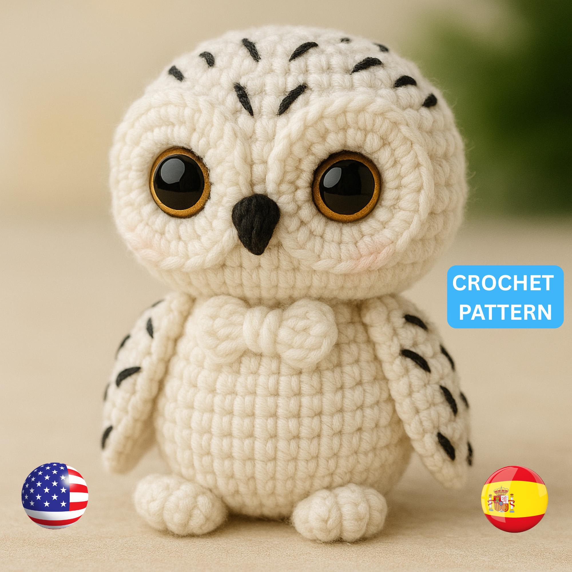 Snowy Owl Crochet Pattern – Amigurumi Plush /owl CROCHET PATTERN Amigurumi Snowy Owl English ...