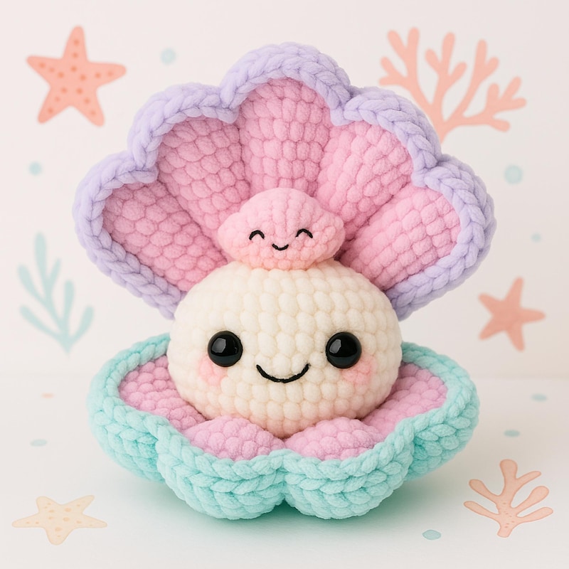 Crochet Clam - Etsy