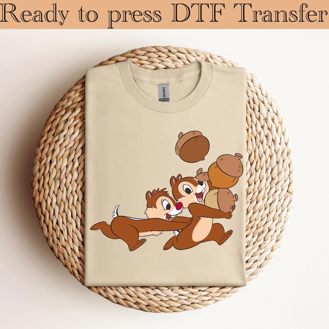 Cute Disney Chip ‘n Dale Chipmunks Acorn Run Dtf, WDW Magic Kingdom ...