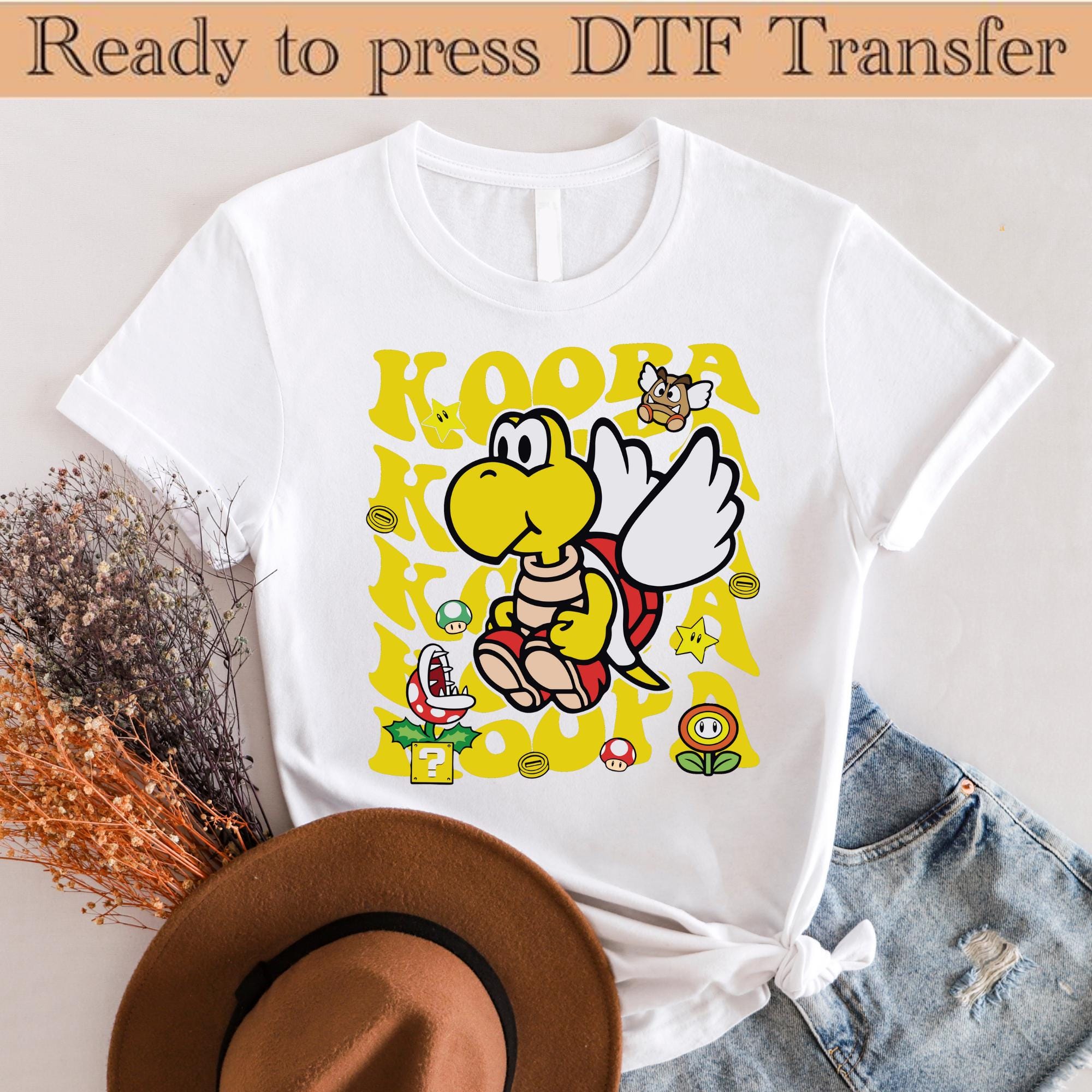 Super Mario Koopa Two-sided DTF Transfer, Super Mario Characters ...