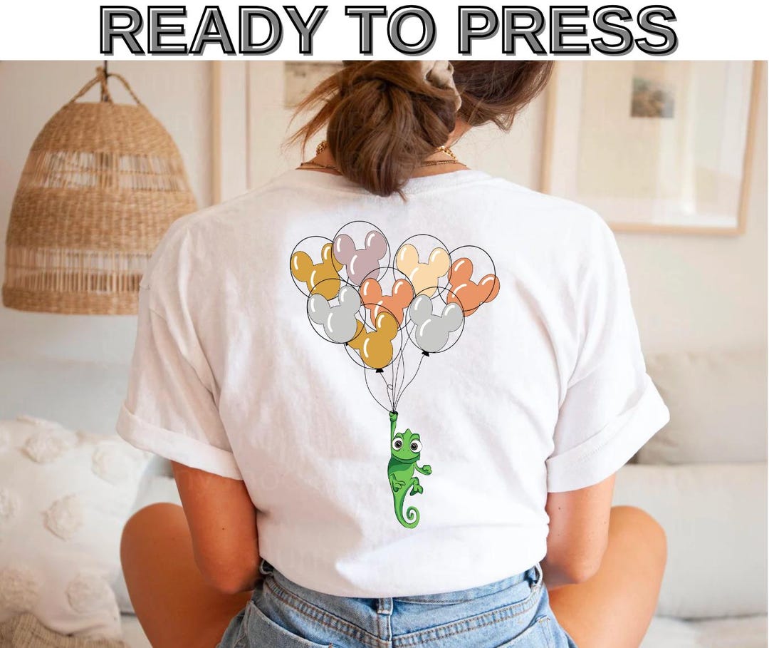 Disney Pascal With Mickey Balloon DTF Transfer, Rapunzel Tangled DTF ...