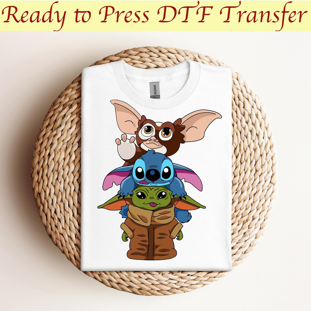 Gremlins, Baby Yoda, Stitch, Disney Friends Dtf,star Wars Dtf, Disney ...