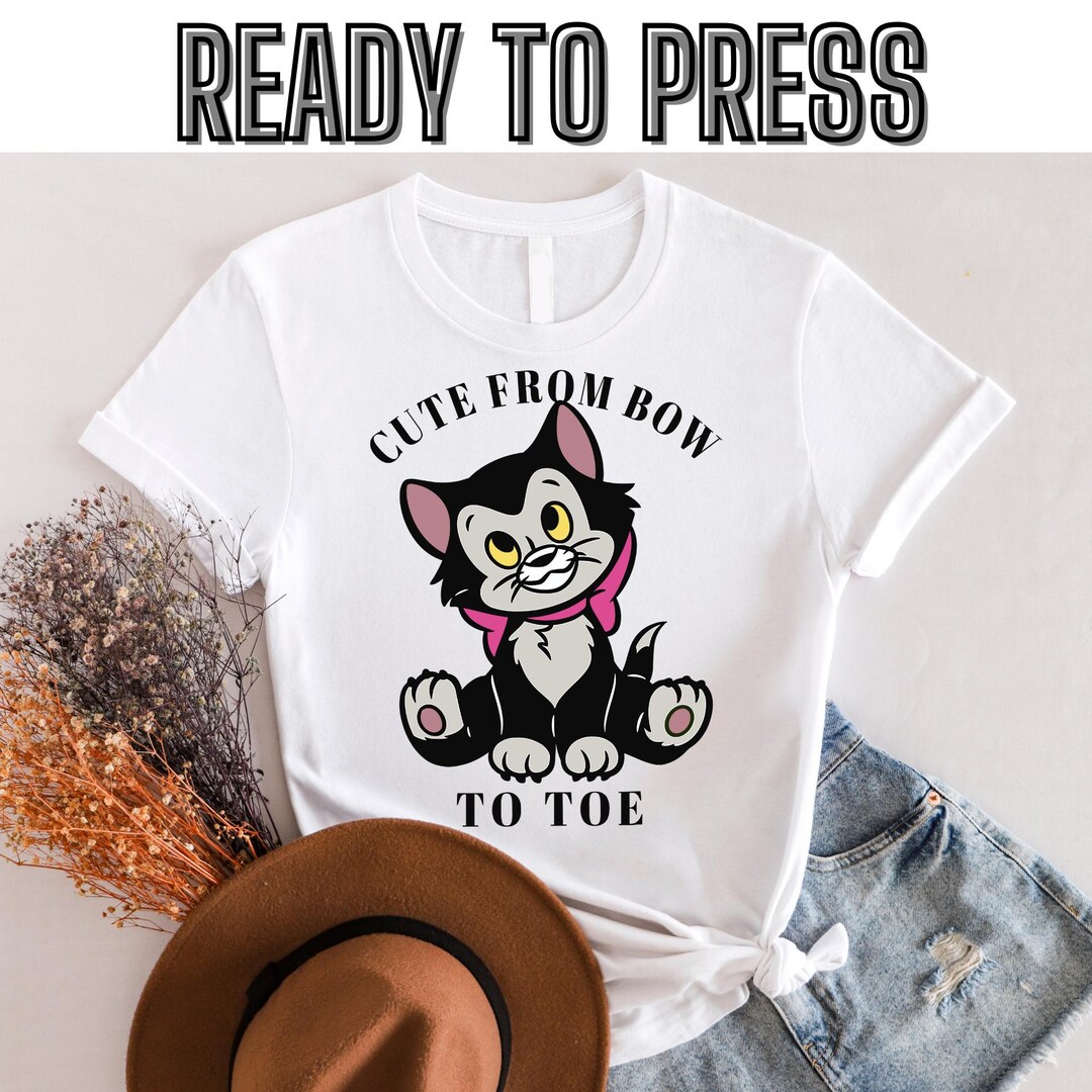 Disney Pinocchio Figaro Cute From Bow to Toe Dtf, Pinocchio Dtf, Magic ...