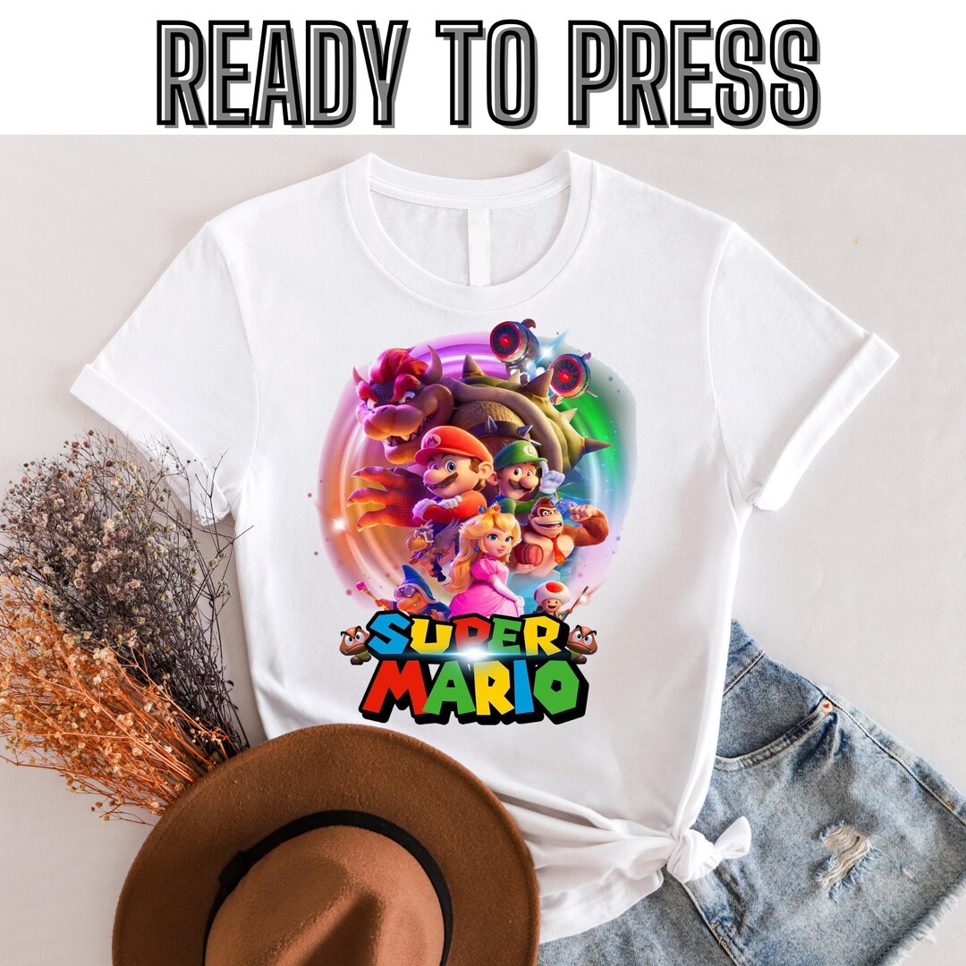 Super Mario Family DTF, Super Mario Character Ready to Press, Super ...