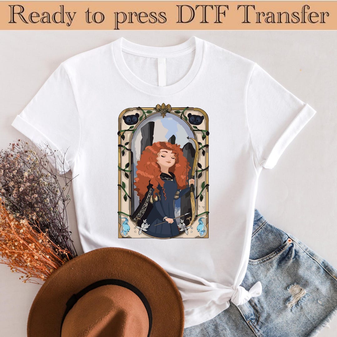 Princess Merida Brave Movie Dtf, Mickey Head Dtf,magic Kingdom, Merida ...