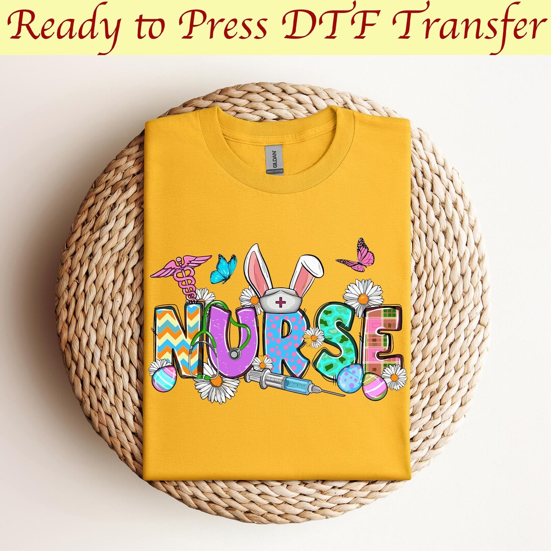 Bunny Nurse Dtf,easter Nurse Dtf, Easter Gift for Nurse, Easter Shirt ...
