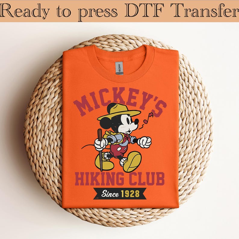Disney Mickey Mouse Mickey's Hiking Club Retro Dtf , Disneyland Family ...