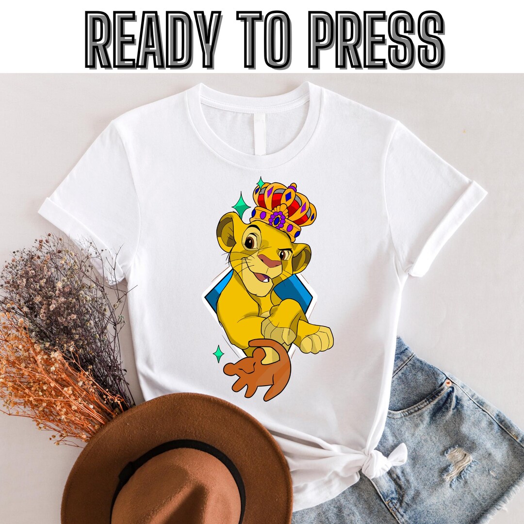 Simba King DTF, Disney Simba DTF, WDW Disneyland Ready to Press, Disney ...