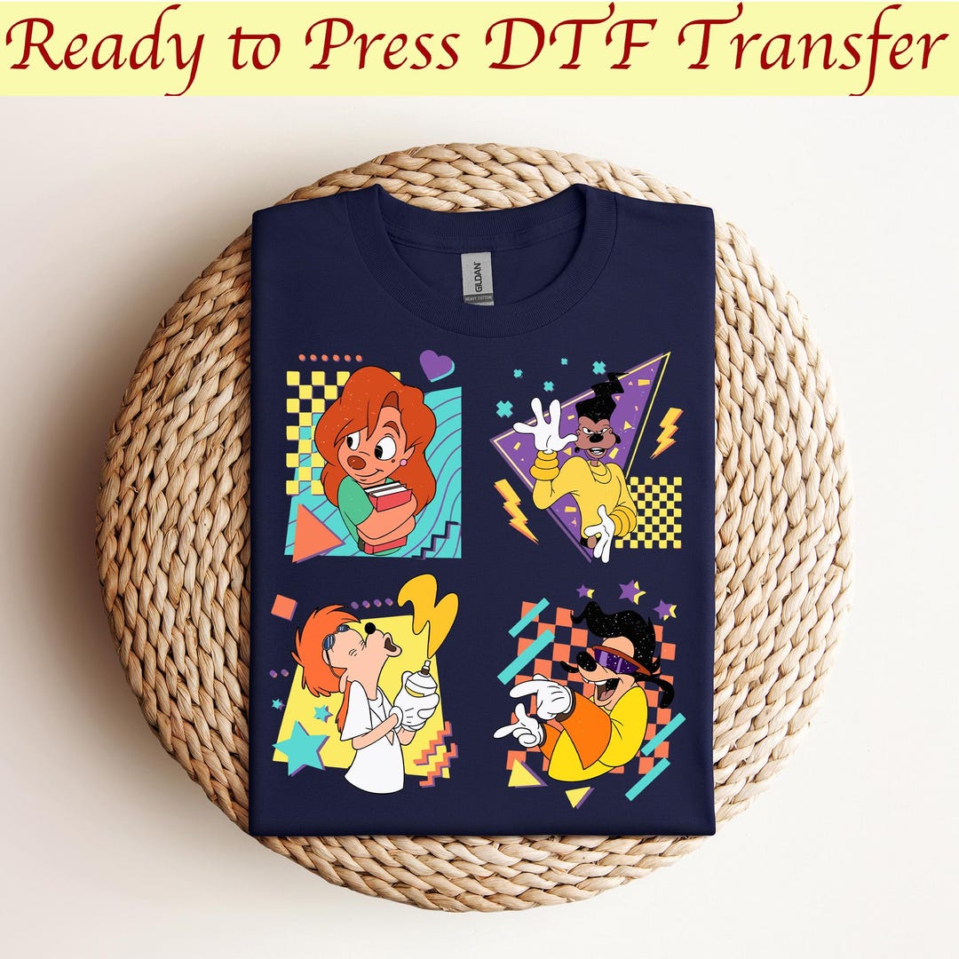 Retro 90s Disney Vintage A Goofy Movie Characters Dtf, Goofy Max ...