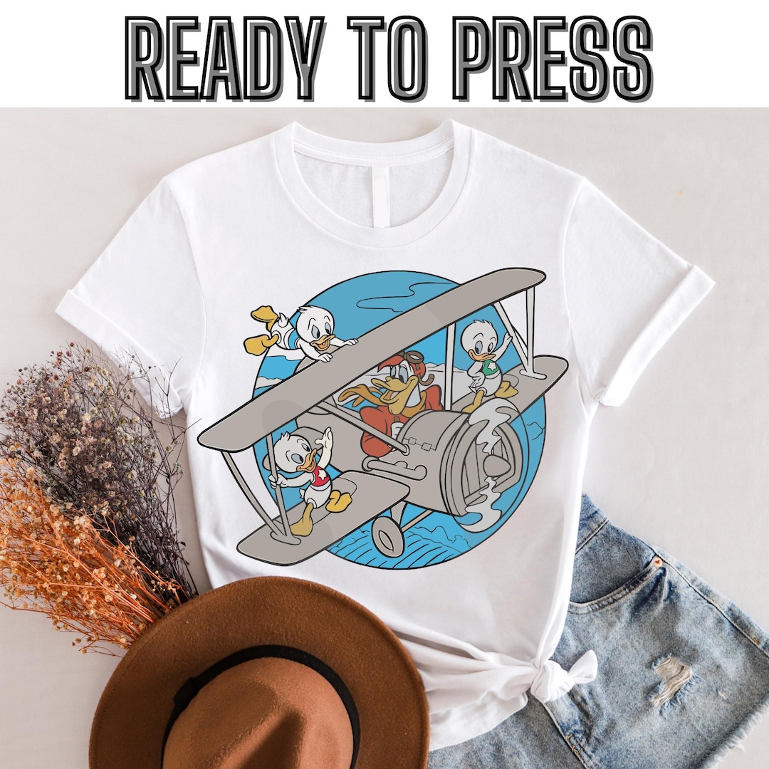 Disney Ducktales MC Quack Dewey Louie Huey Flying High Retro Dtf, WDW ...