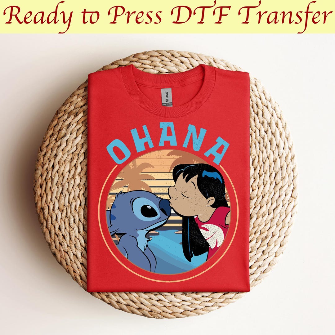 Disney Lilo And Stitch Ohana Dtf, Stitch Disneyland Dtf, Cute Lilo And ...