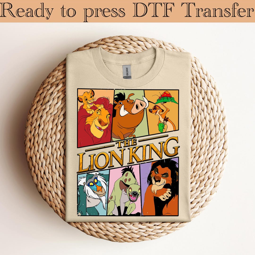 Retro Disney the Lion King Characters Squad Simba Timon Pumbaa Rafiki ...