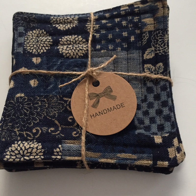 Handmade Sashiko Coasters - Etsy