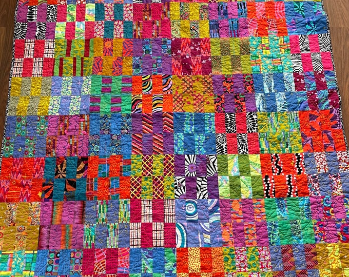 Colorful Patchwork Quilt Colorful Kaffe Fassett Fabric Batik Fabrics ...