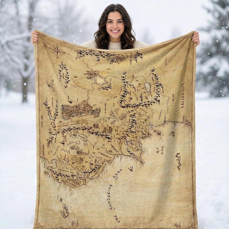 Custom World Map Blanket - Etsy