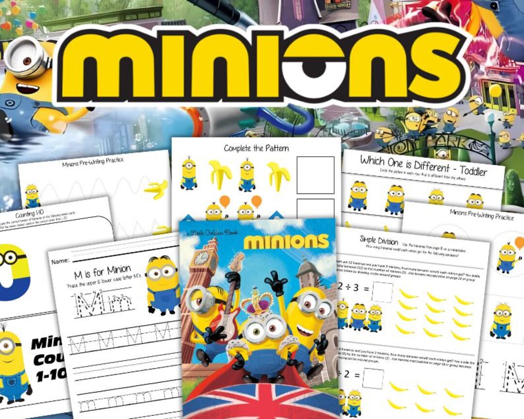 Minions Activity Pack for Kids, Printable Minions Party Games, Minions ...
