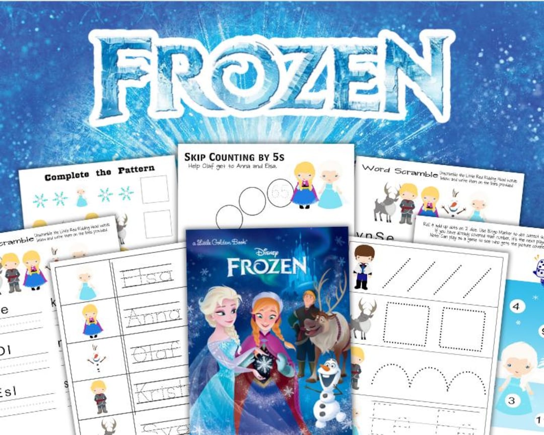 Frozen Activity Pack for Kids, Printable Frozen Party Games, Frozen ...