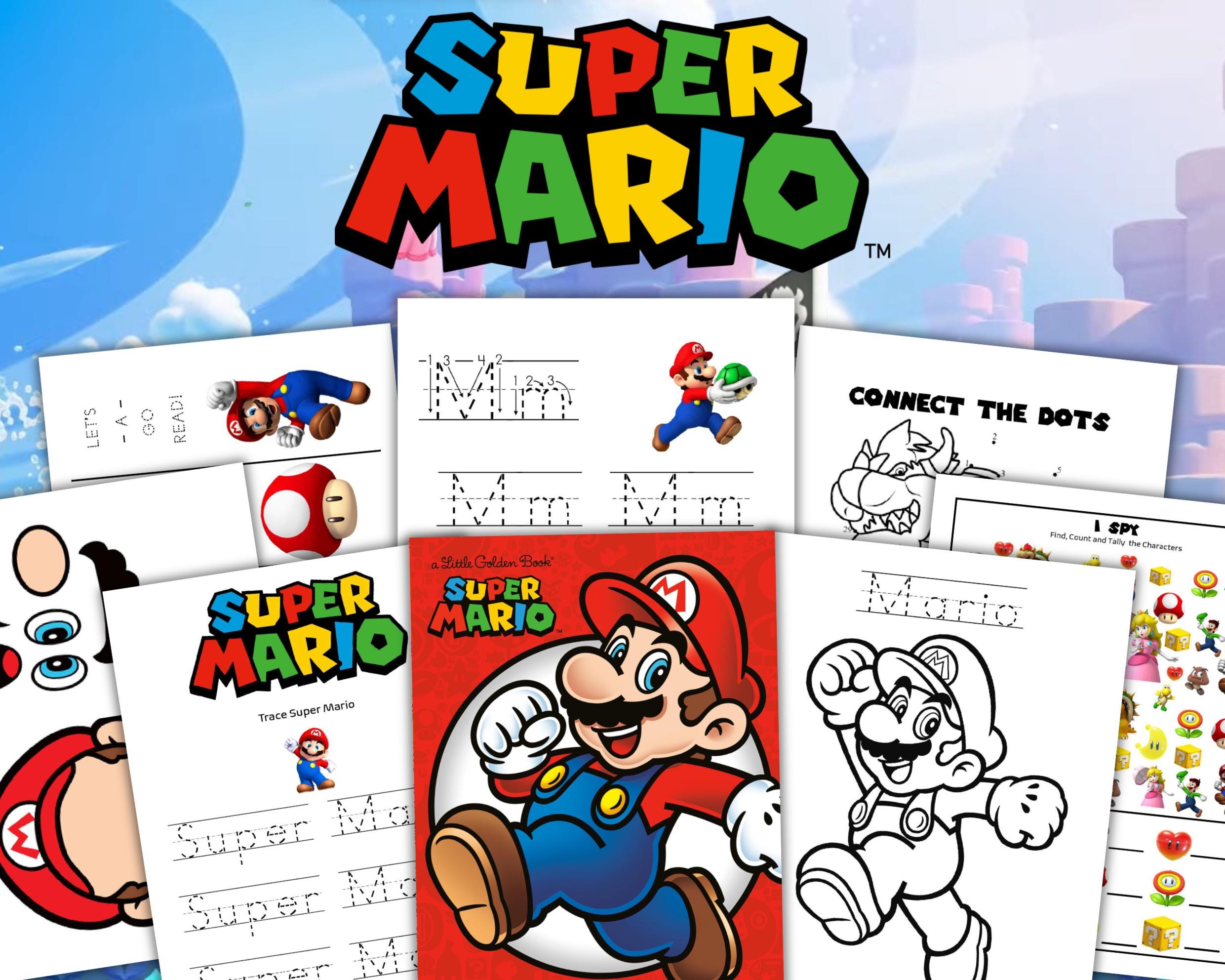 Super Mario Activity Pack for Kids, Printable Mario Party Games, Super ...
