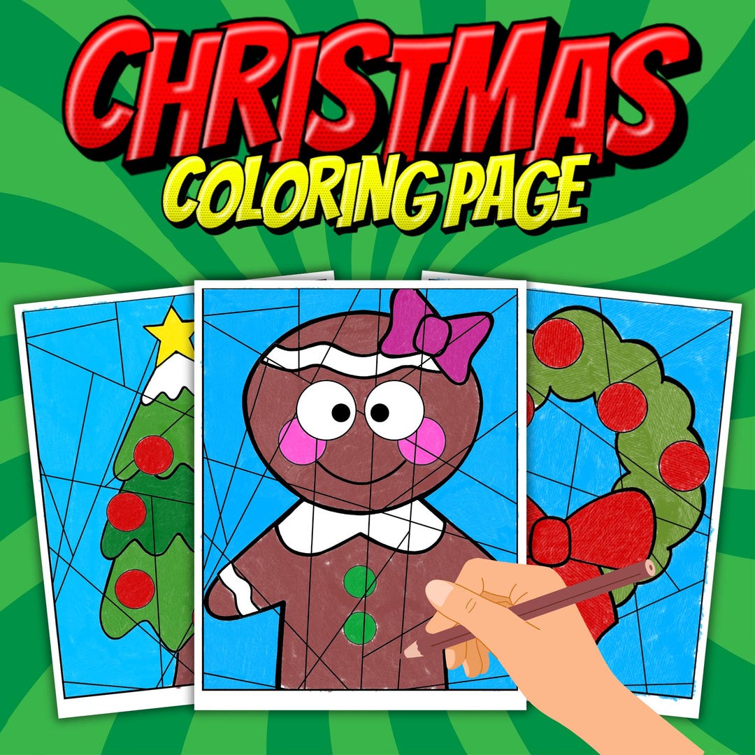 Gingerbread Girl Christmas Coloring Page - Etsy
