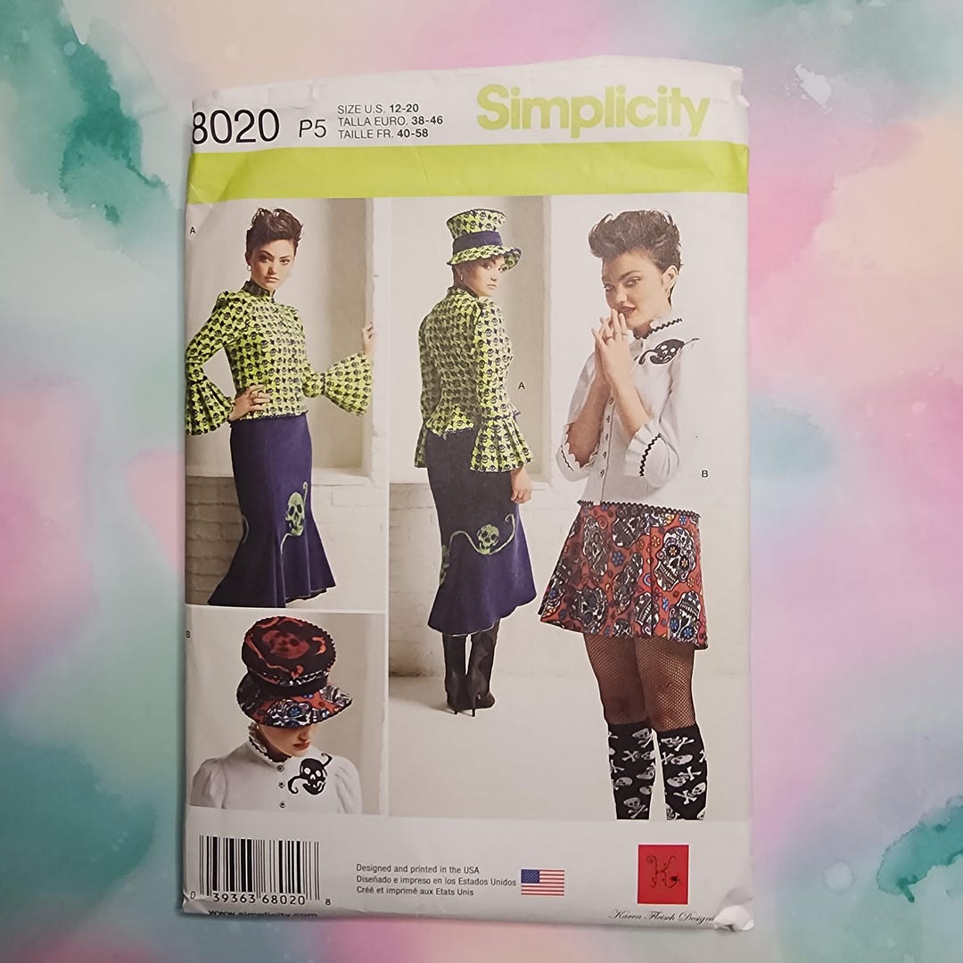 Simplicity 8020 Sewing Pattern Blouse, Hat, and Knit Skirts - Etsy