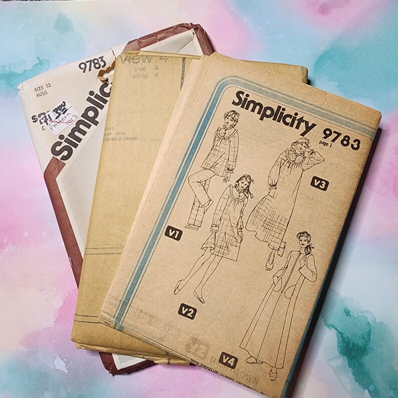 Simplicity 9783 Nightgown Sewing Pattern - Etsy